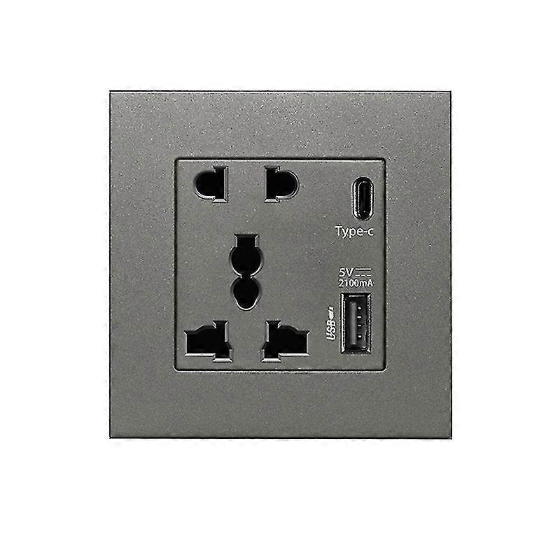 Power 2100ma Usb Outlet Crystal Glass Panel 13a Uk Wall Type C ...