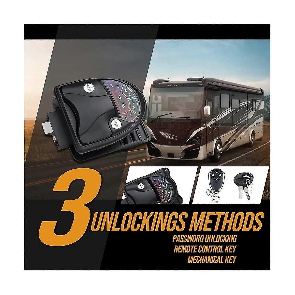 Upgraded RV Door Lock Keyless Entry, RV Lock with Key and Remote for ...