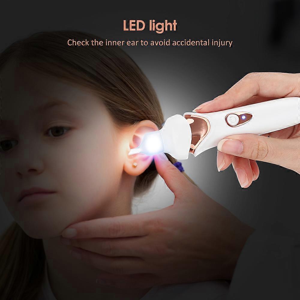 Luminous Electric Suction Ear Spoon Rechargeable Ear Pick LED Light ...