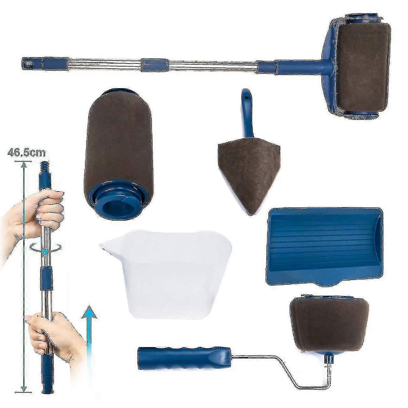 6 Pack Multifunctional Paint Roller Set Seamless Wall Painting Brush ...