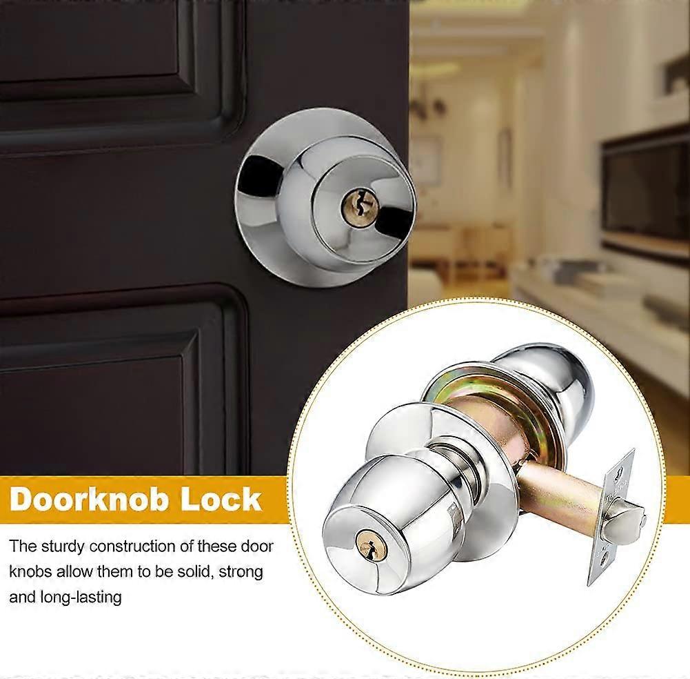 Door knob with lock and key, interior door knob and bathroom door ...