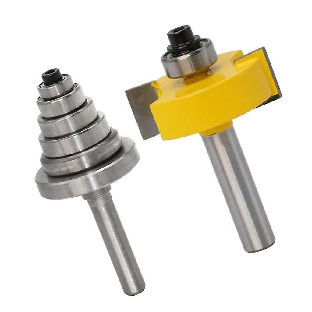 8mm Bearing Milling Router Bits Milling Set Carbide Milling Cutter + 6 ...
