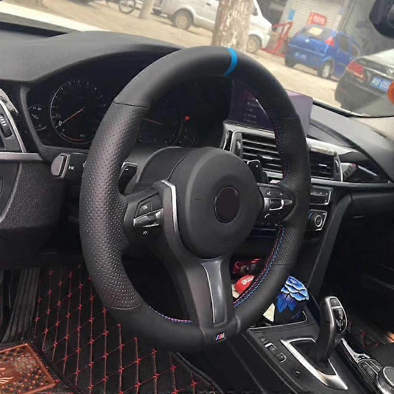 Artificial leather Blue Marker Steering Wheel Cover for BMW F87 M2 F80 ...
