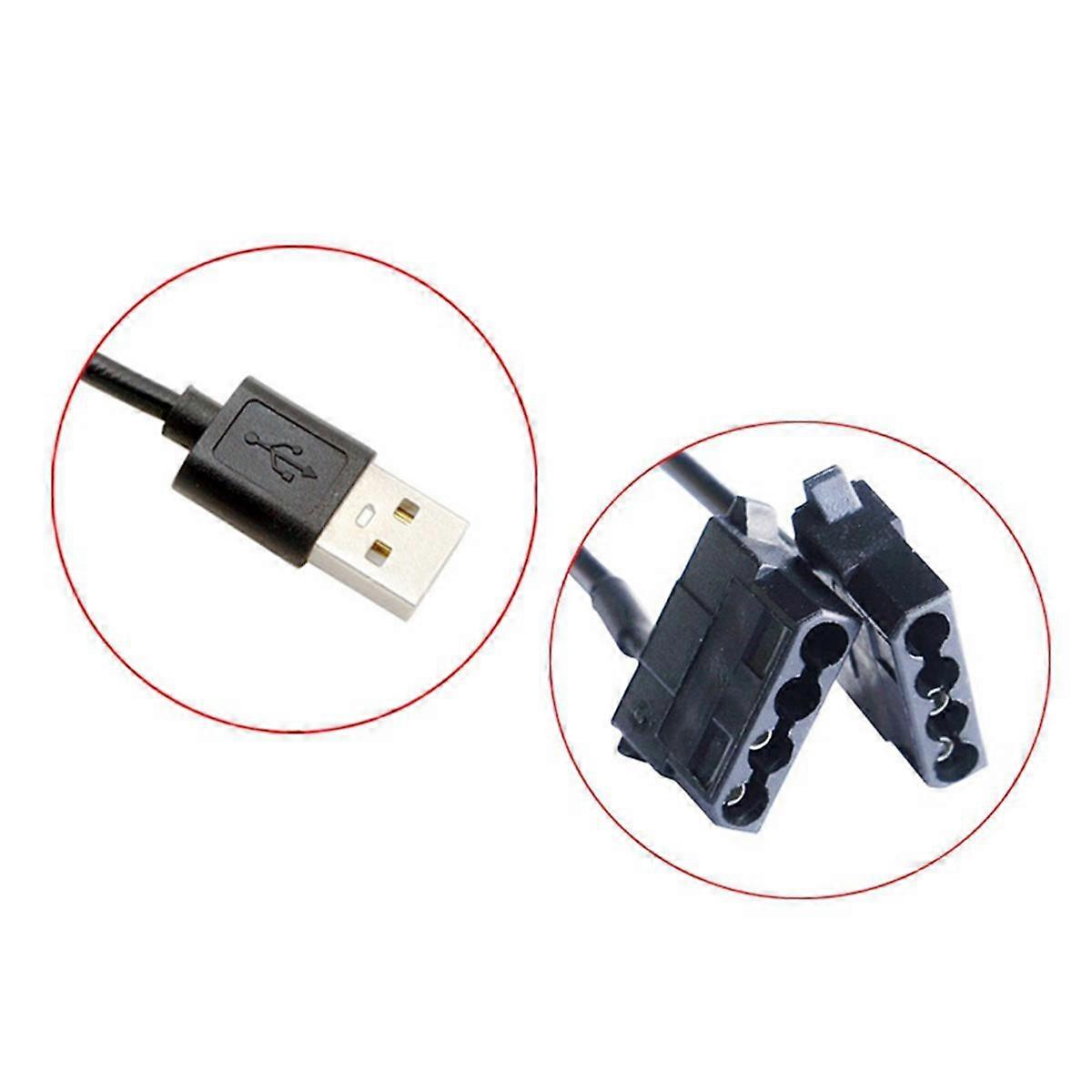 USB 5V to Dual 4PIN Molex Fan Adapter Cable with Switch Y Splitter for ...