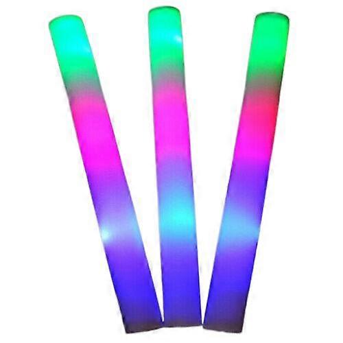 5pcs Light Up Foam Sticks LED Wands Rally Rave Batons DJ Flashing Glow ...
