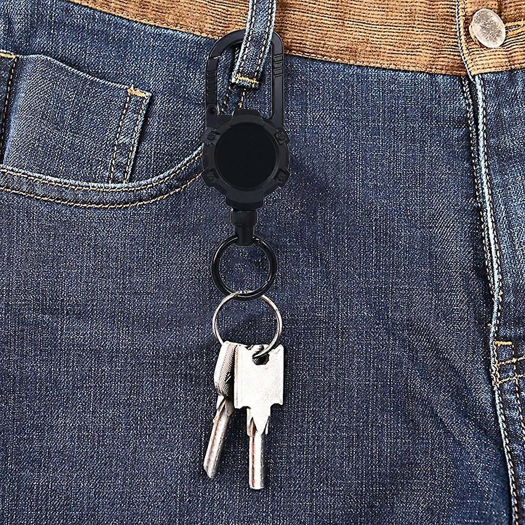Magnetic Keychain Retractable Badge Holder Fishing Tool Quick Nylon ...