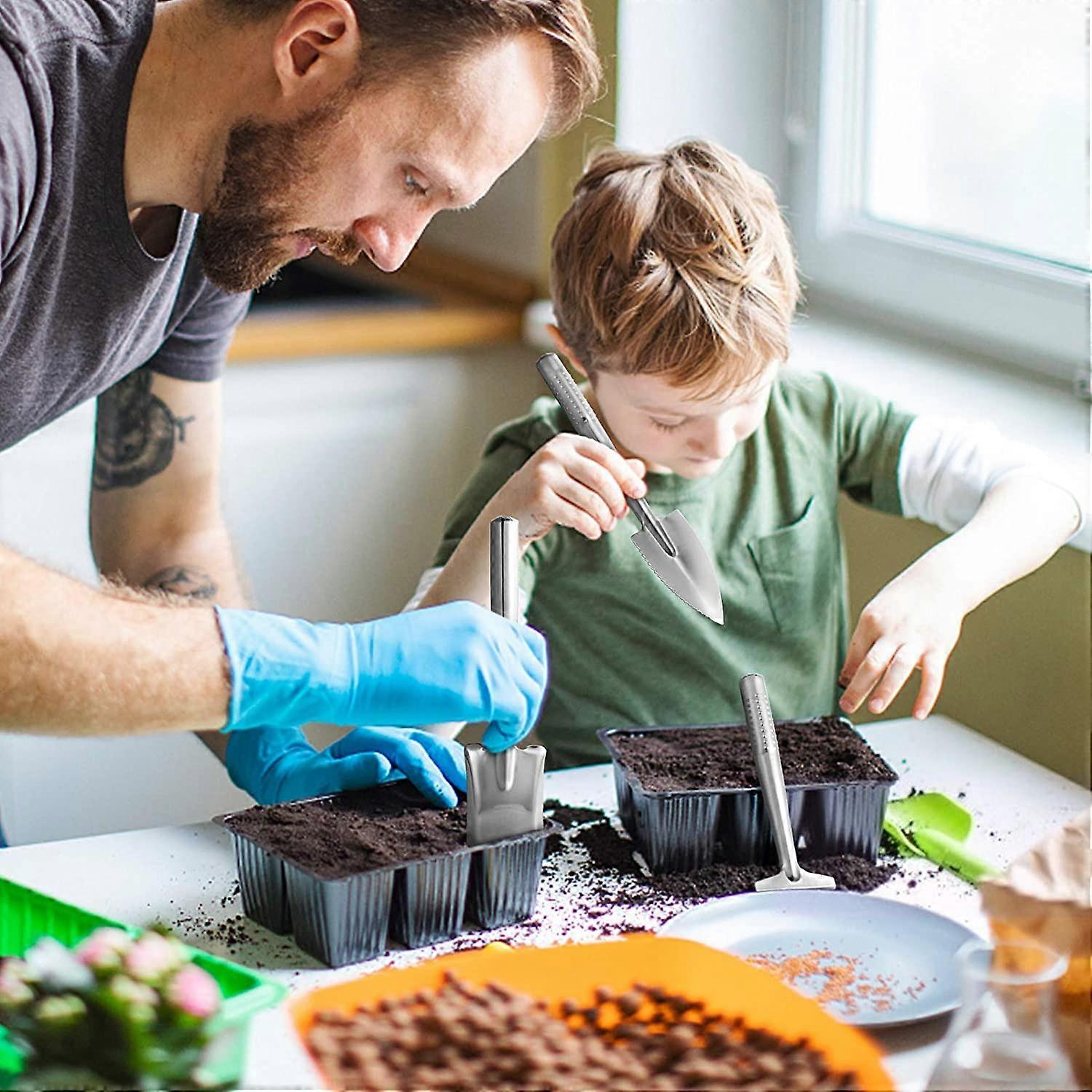 3 Pieces Gardening Kit, Stainless Steel Garden Tools, Mini Gardening ...