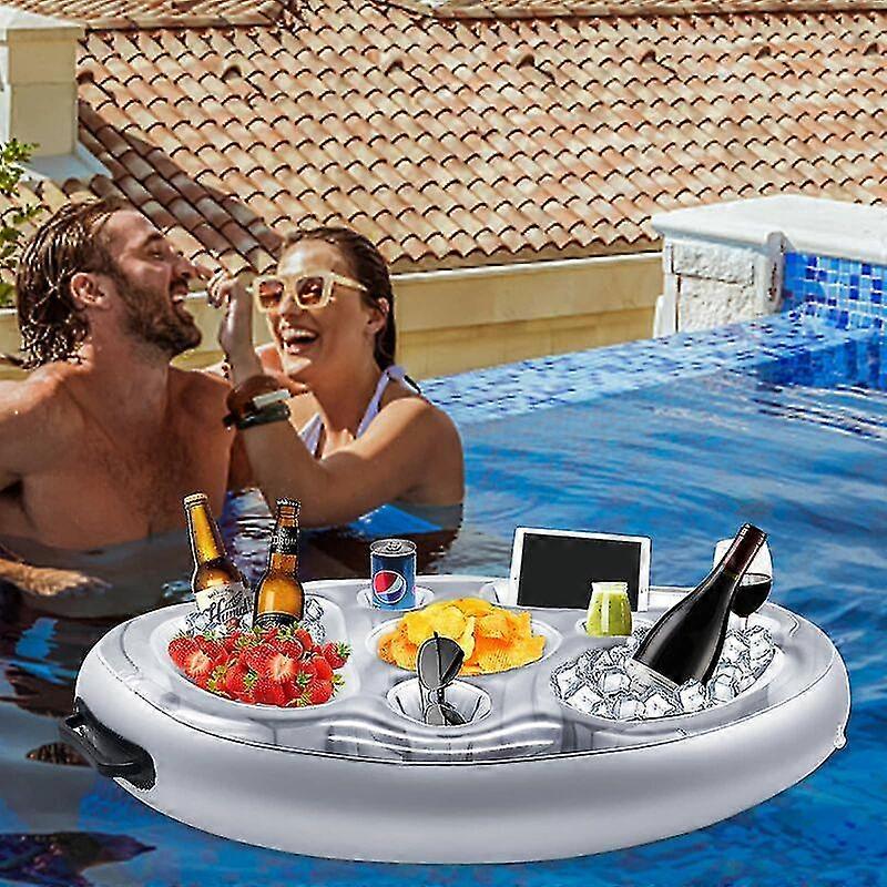 Inflatable Drink Holder, 8 Holes Floating Pool Bar, Drink Cup Holder ...