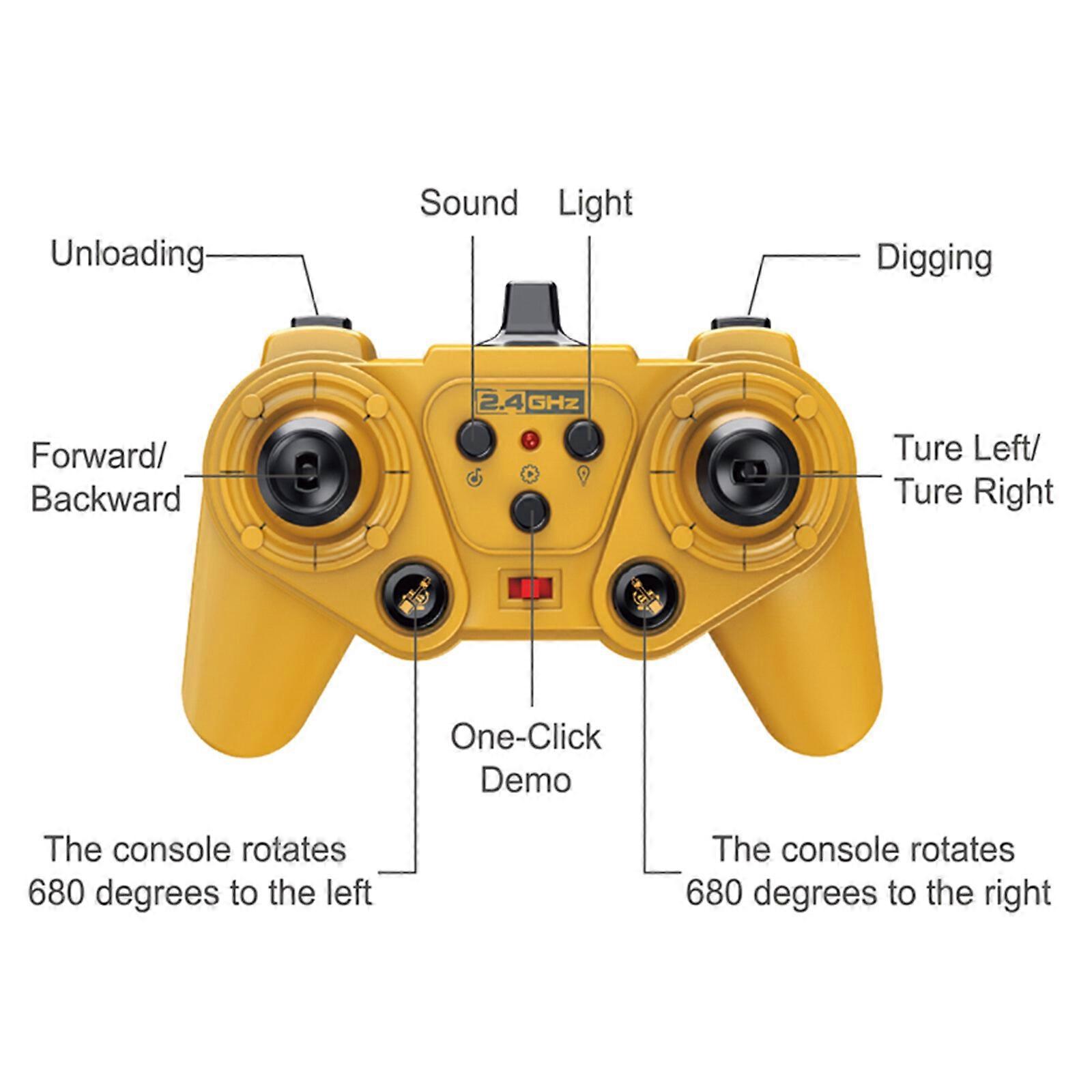 11 Channel Remote Control Vehicles Tractor Sandbox Toys Digger with ...