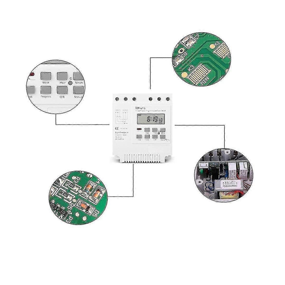 Phases 380v 415v Timer Programmable Switch With Backlight | Fruugo UK