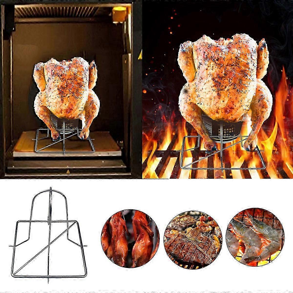 2 Pcs Grill Chicken Holder Foldable Chicken Griller Chicken Legs Stand ...