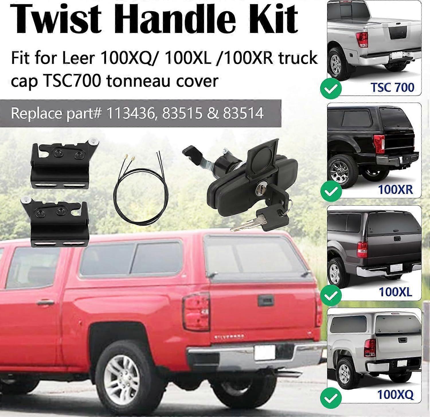 Truck Cap Lock Replacement Parts, Twist Handle Kit Truck Door Cap ...