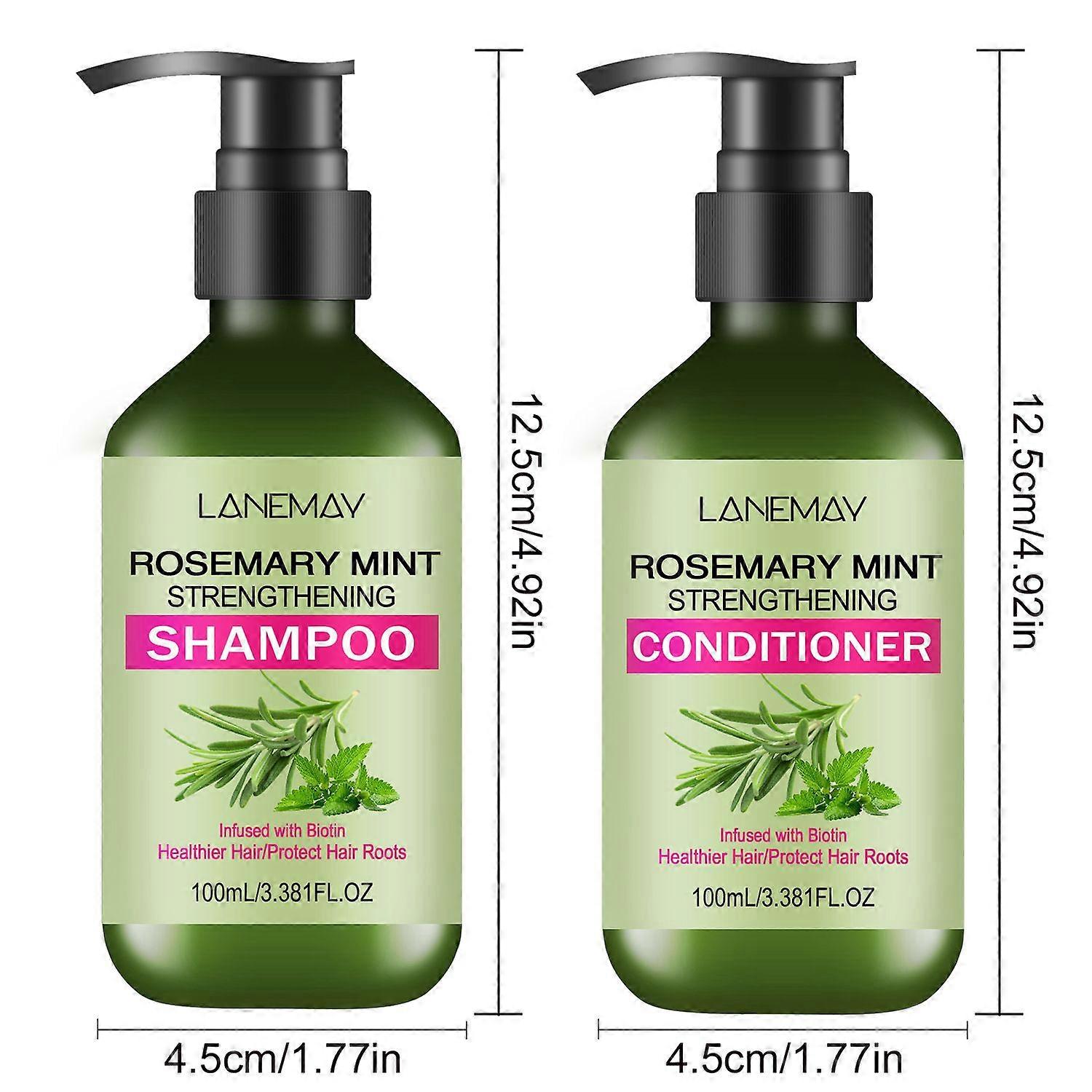 Rosemary Mint Strengthening Shampoo Conditioner Set, Rosemary Hair ...