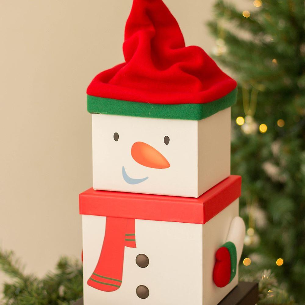 Stackable Snowman Christmas Gift Boxes Large | Nested 3-Tier Stacking ...