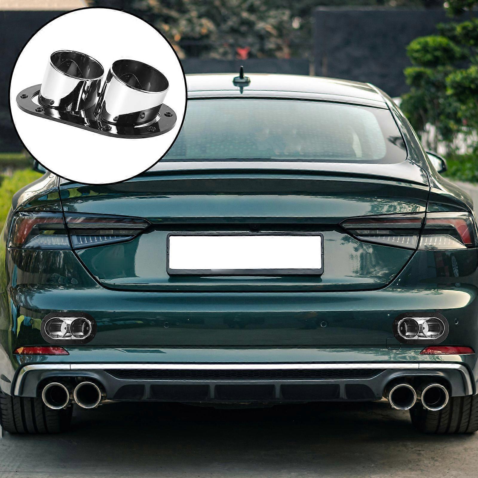 Universal Car Dual Exhaust Decoration Sticker Self Adhesive Simulated ...