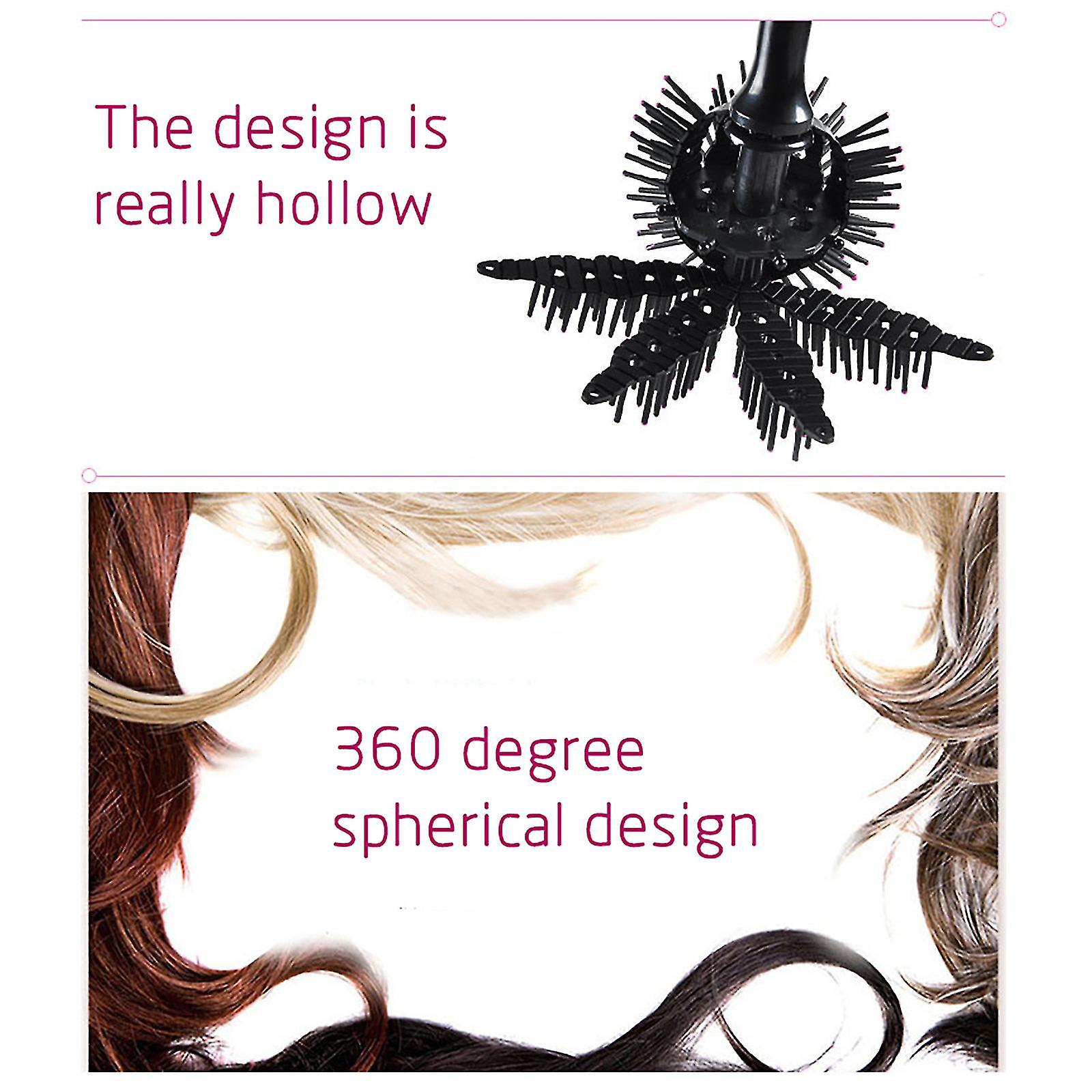 3d Bomb Curl Hairbrush Styling Salon Round Hair Curling Curler Comb ...