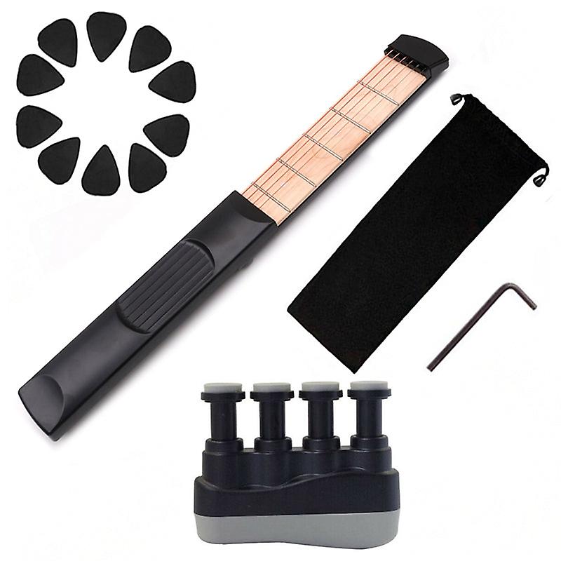 Guitar portable wooden pocket 6 fret practice tool for beginner kids ...
