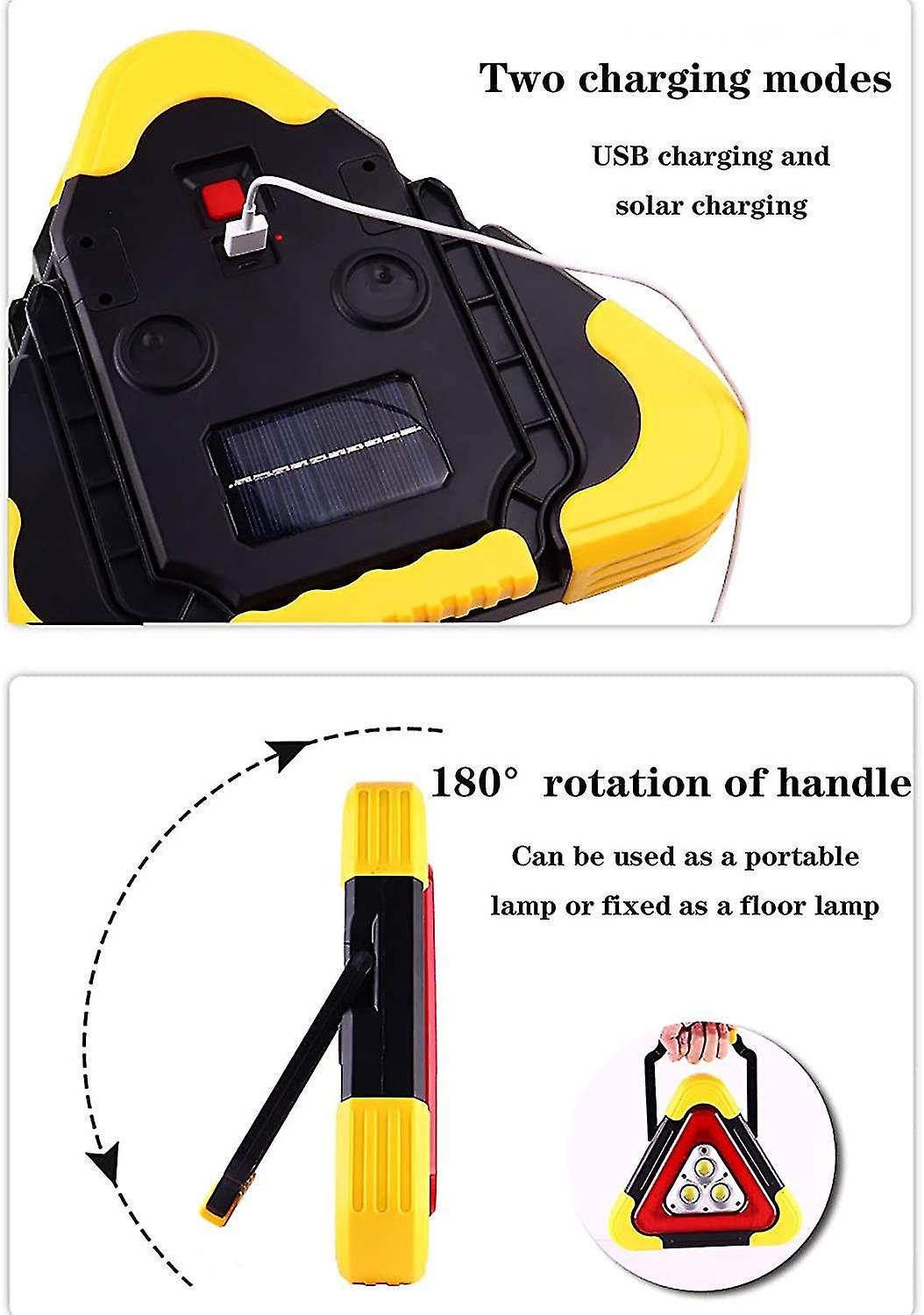 Triangular Warning Sign, Road Safety Breakdown Alarm Lamp, Dual ...