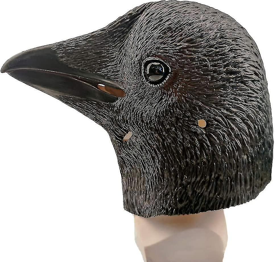 Crow Mask Animal Latex Full Head Realistic Bird Masks Fancy Dress For ...