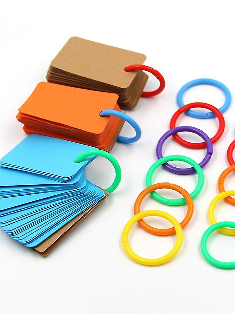 50pcs Colorful Circle Ring Scrapbook Binding Buckle Hoop Binder Rings ...