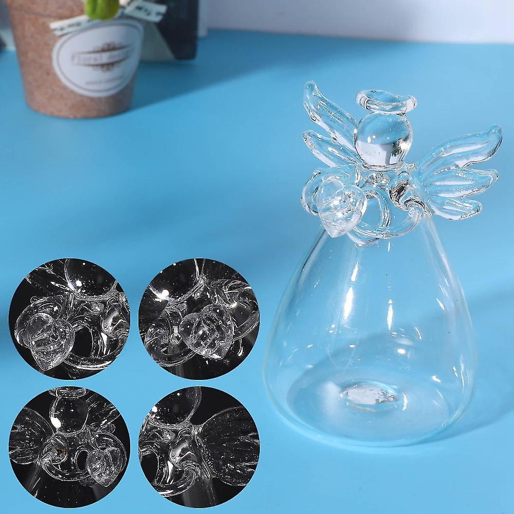 Praying Angel Vases Crystal Transparent Glass Vase Flower Containers ...