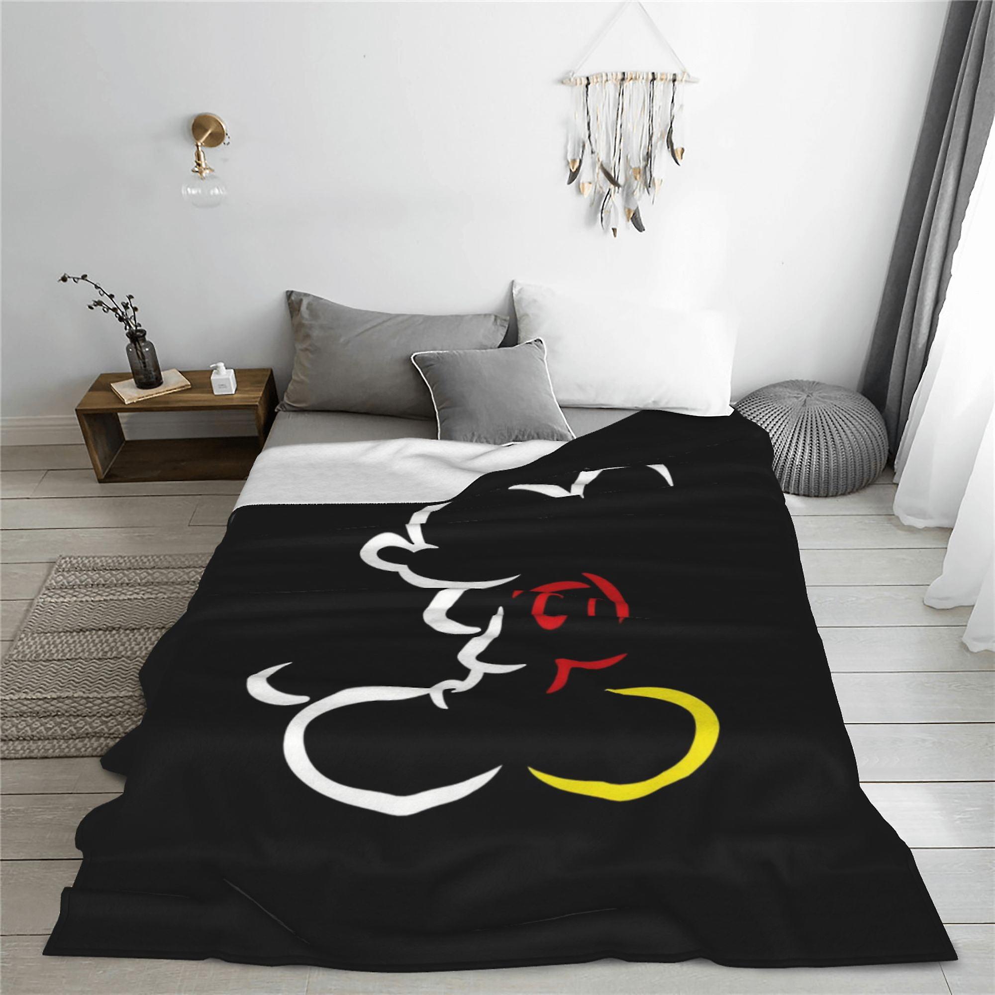 Mickey Mouse Throw Blanket Soft Plush Travel Blanket For Bedroom Living ...