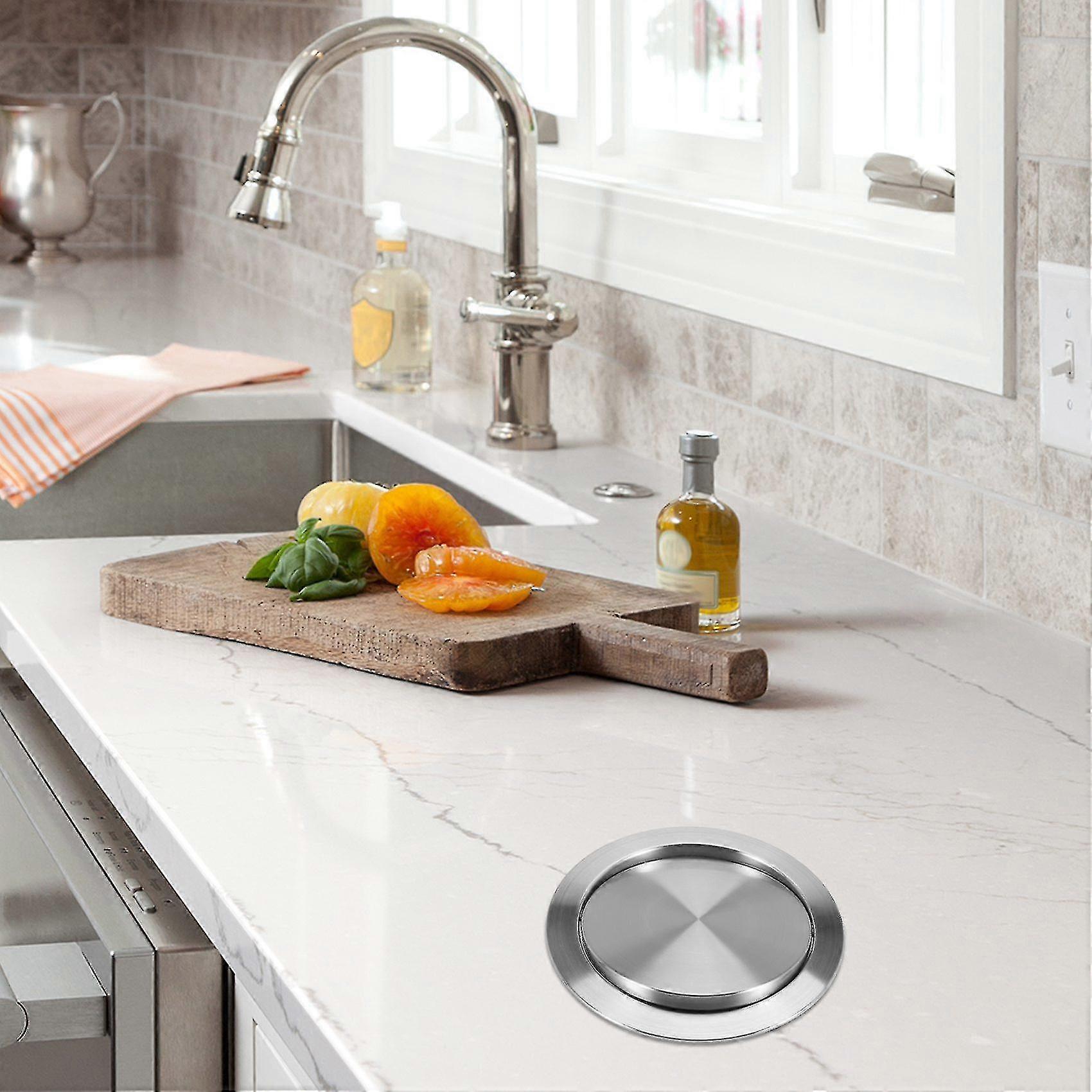 Stainless Steel Garbage Flap Lid Trash Bin Cover Flush Built-in Balance ...