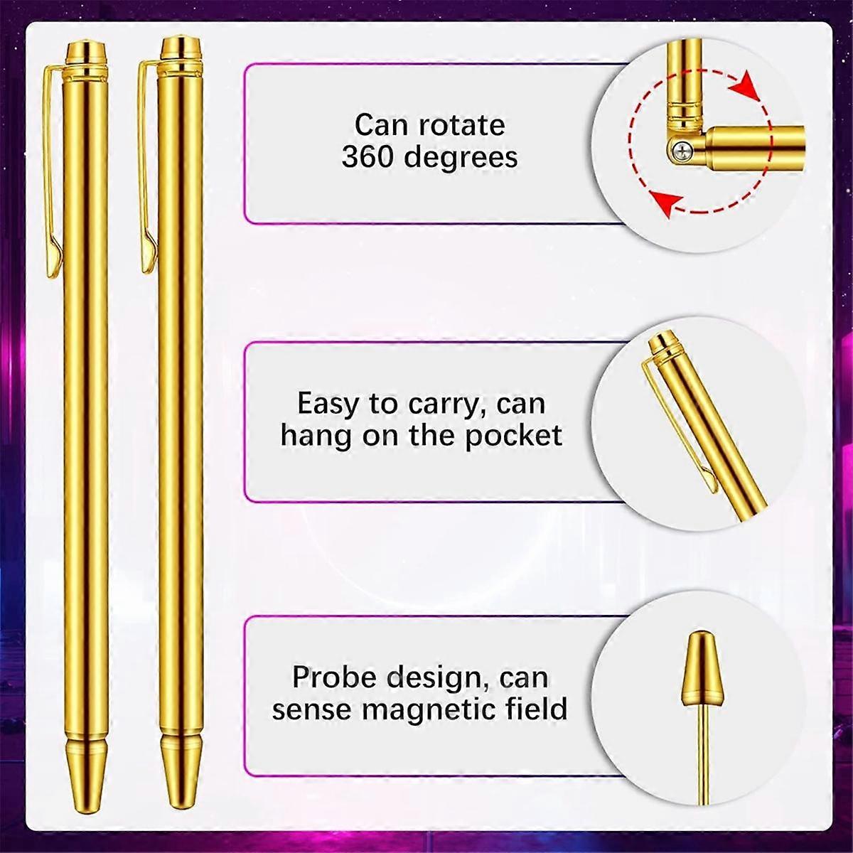 3 Pcs Divining Rods Copper and Dowsing Pendulum, 2 Retractable ...