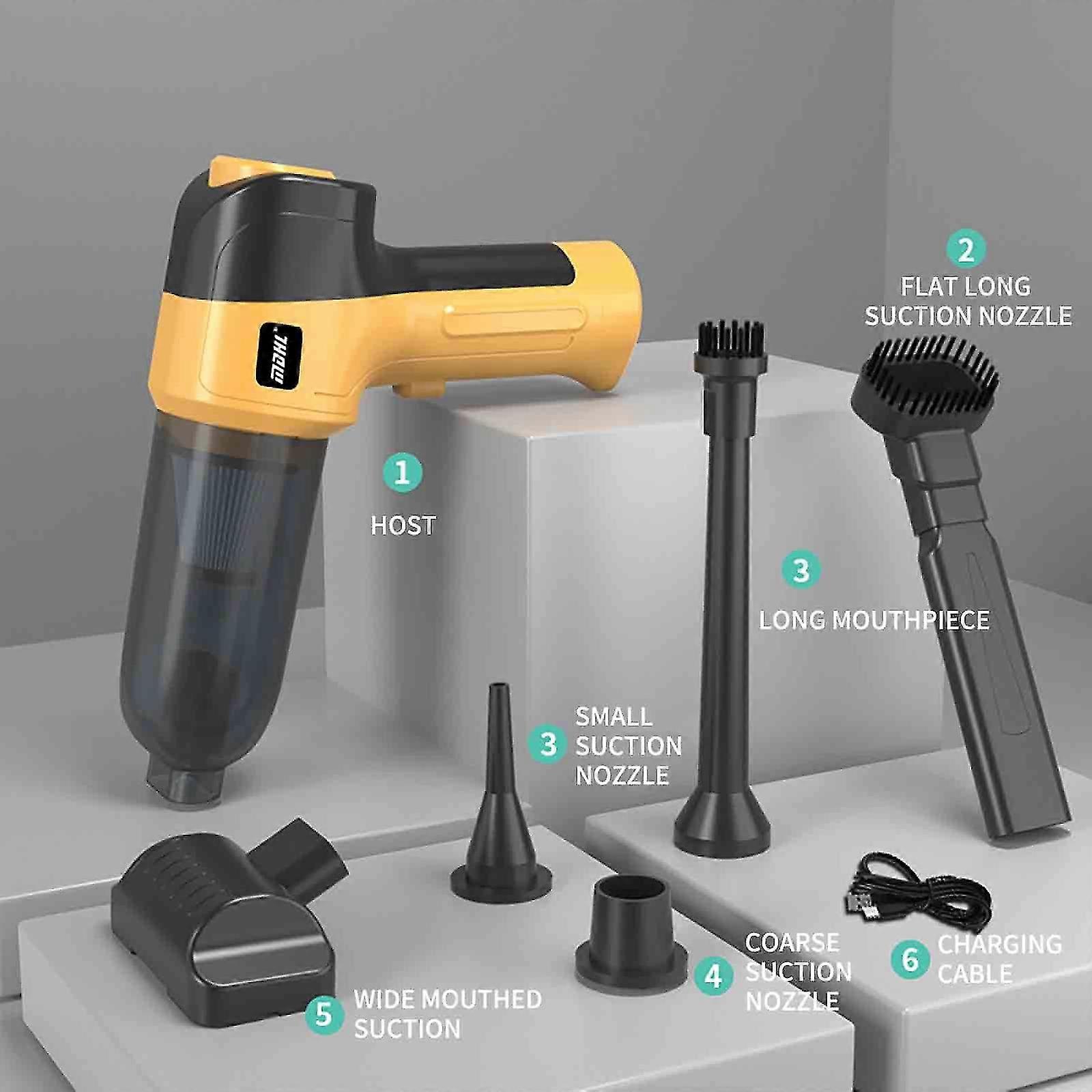 Car Wireless Mini Vacuum Cleaner, High-Power Blower, Suction And ...