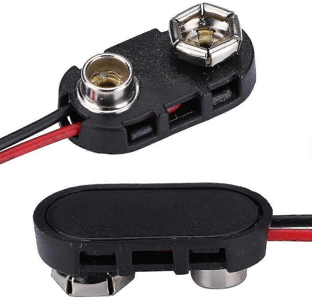 20 Pieces 9v Battery Clip Connectors, 9v Battery Plug, Type I Plastic ...