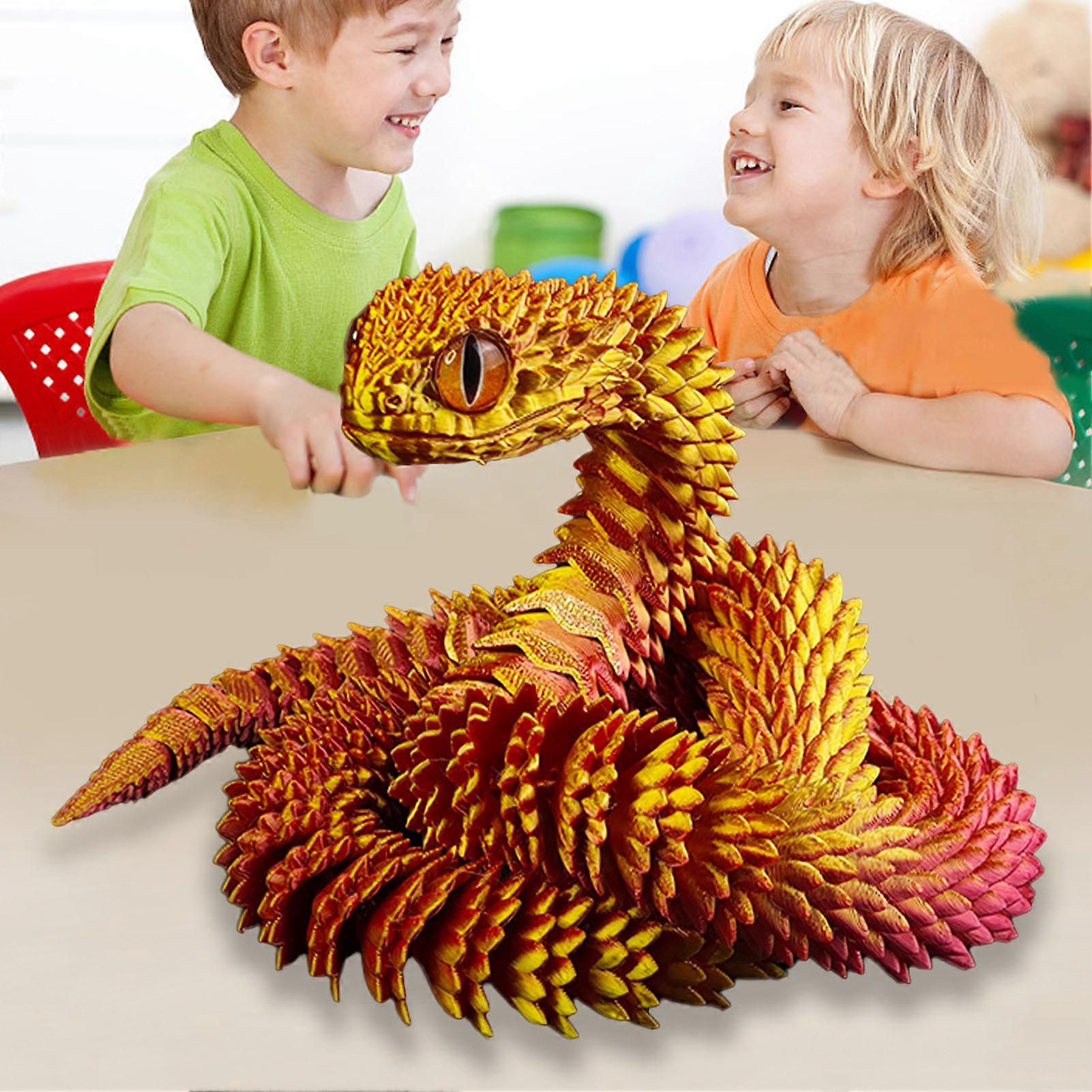 3D Printed Animals Articulated Simulated Snake Stress Relief Toys ...