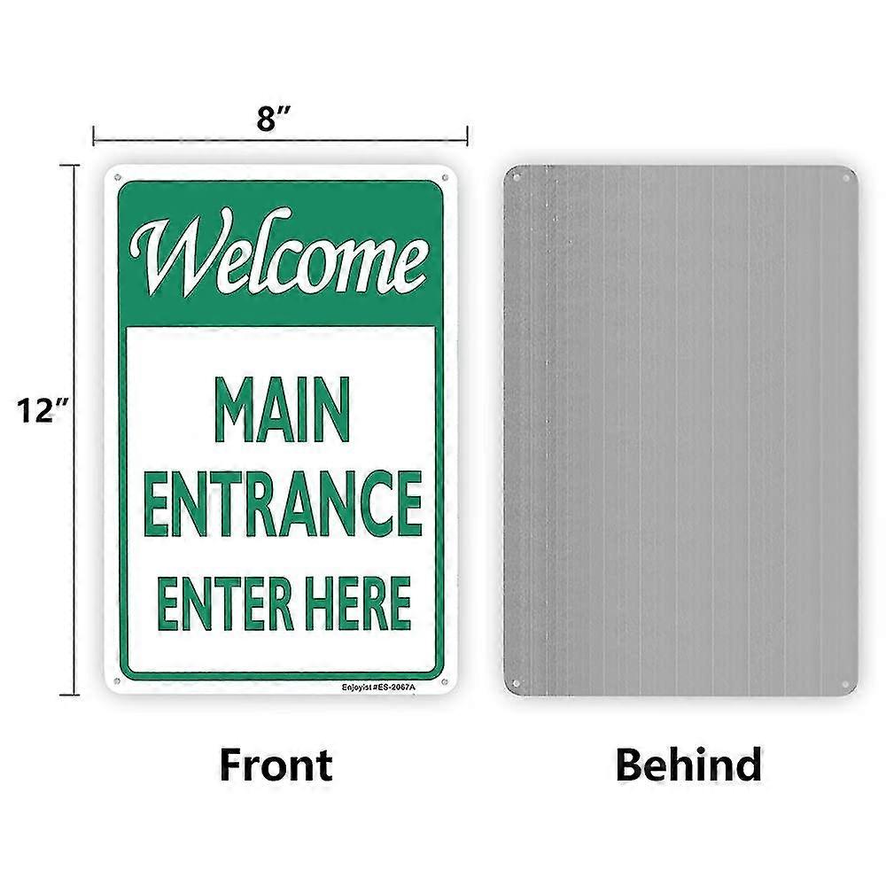 Welcome Main Entrance Sign - Business/office Entrance Signs (2-pack ...