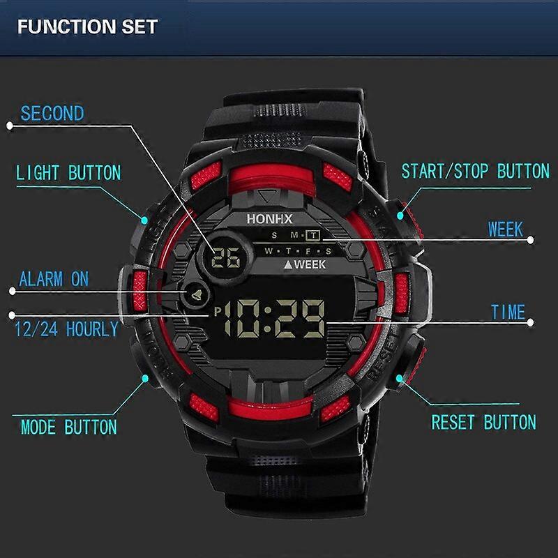 HONHX Luxury Mens Digital LED Watch Date Sport Men Outdoor Electronic ...