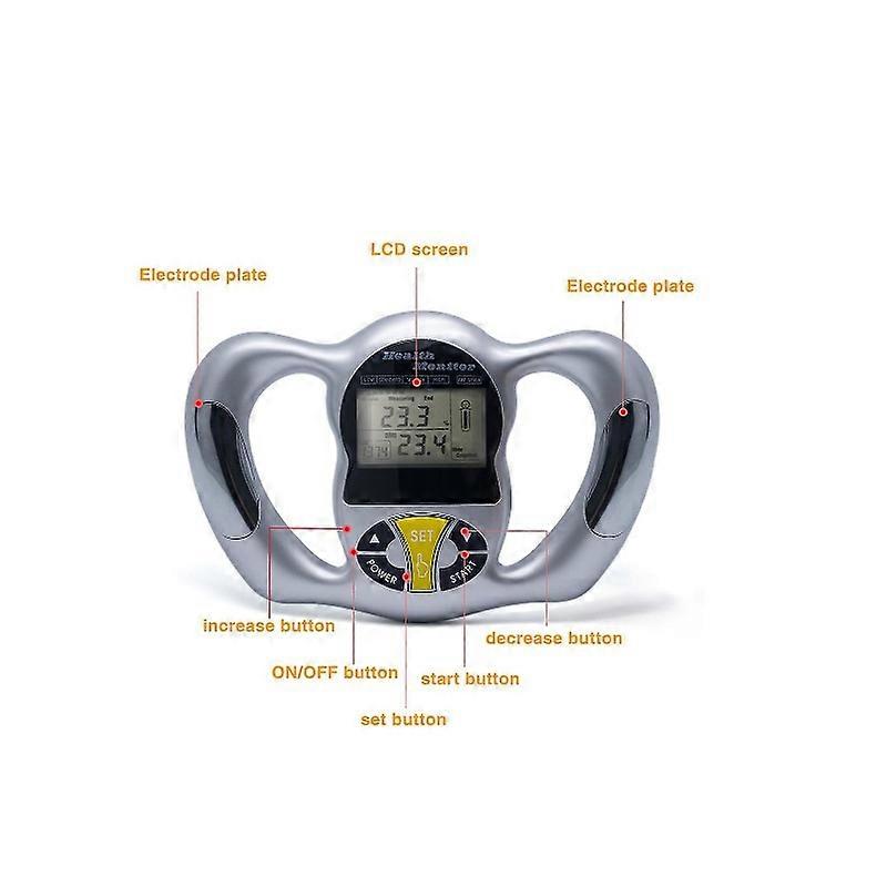 Body Fat Meter Handheld Digital Body Fat Analyzer Health Monitor For ...