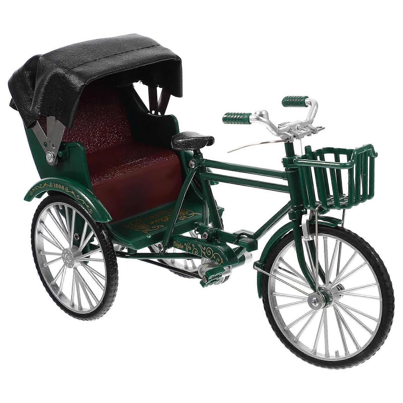 Rickshaw Model Vintage Rickshaw Statue Desktop Decoration Handicraft ...