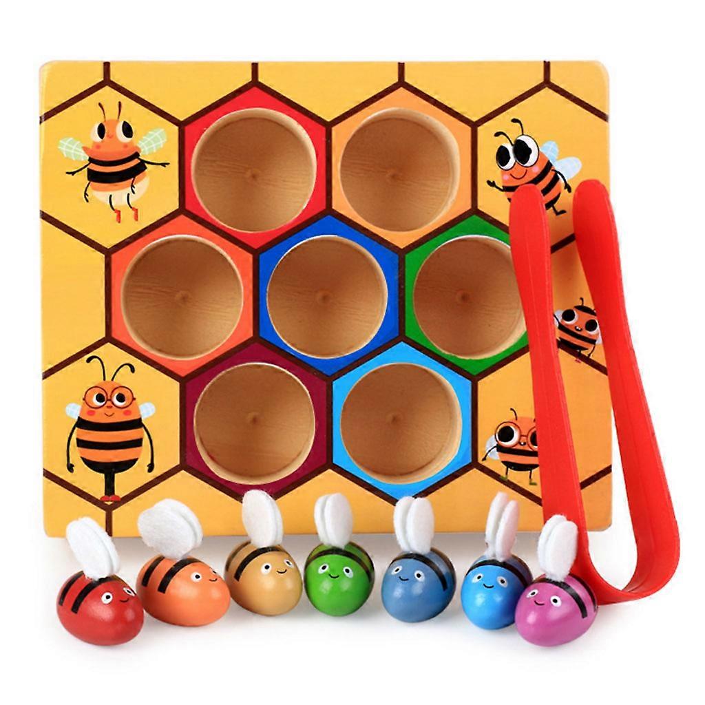 Kid Bee Beehive Matching Game Logical Reasoning Cognition Toy Color ...
