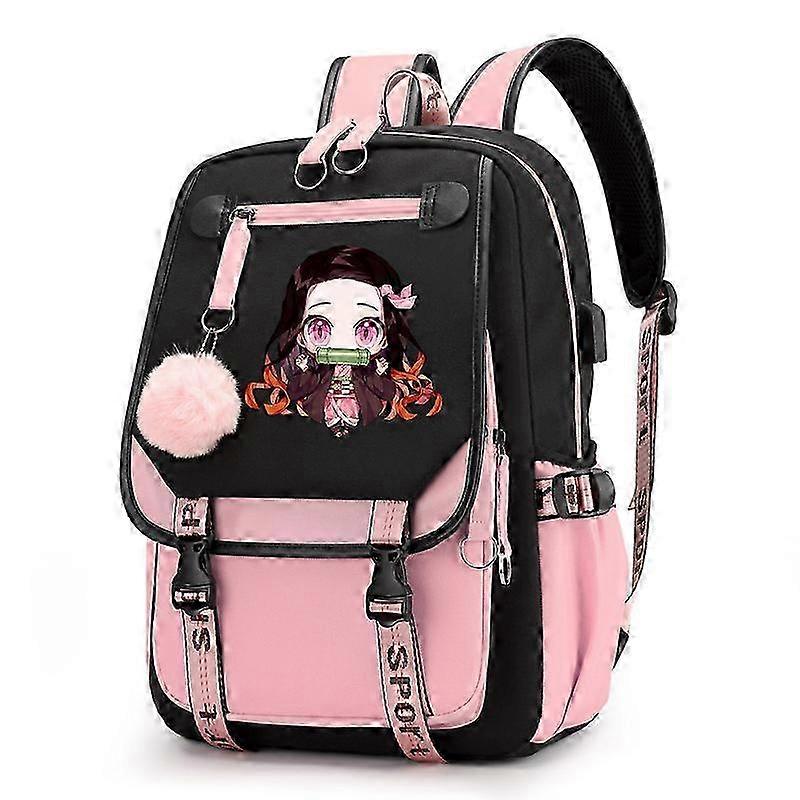 Demon Slayer Nezuko Backpacks for Men Anime School Bag for Teenager ...