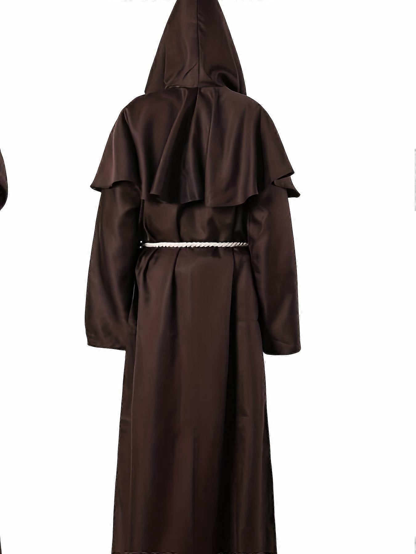 New style Men's Retro Medieval Monk Clothes, Halloween Cosplay Costume ...