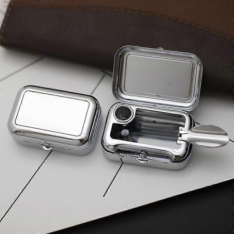 Portable Ashtray Stainless Steel Pocket Ashtray Mini Ashtray With Lid ...