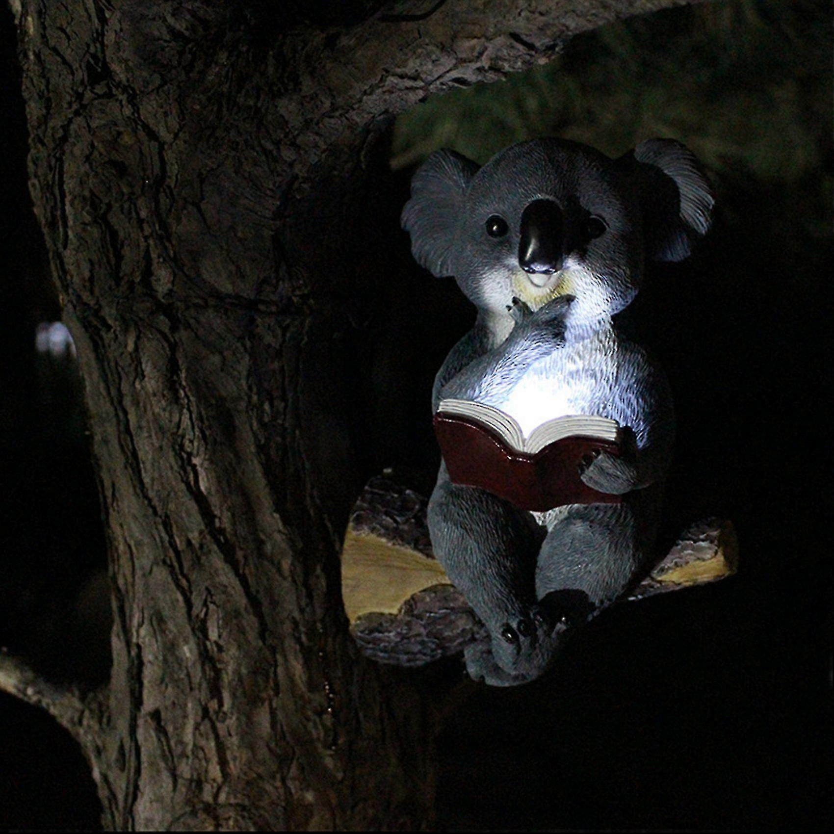 Koala Garden Statue Solar Led Lights Koala Tree Hanging Solar Lamp ...