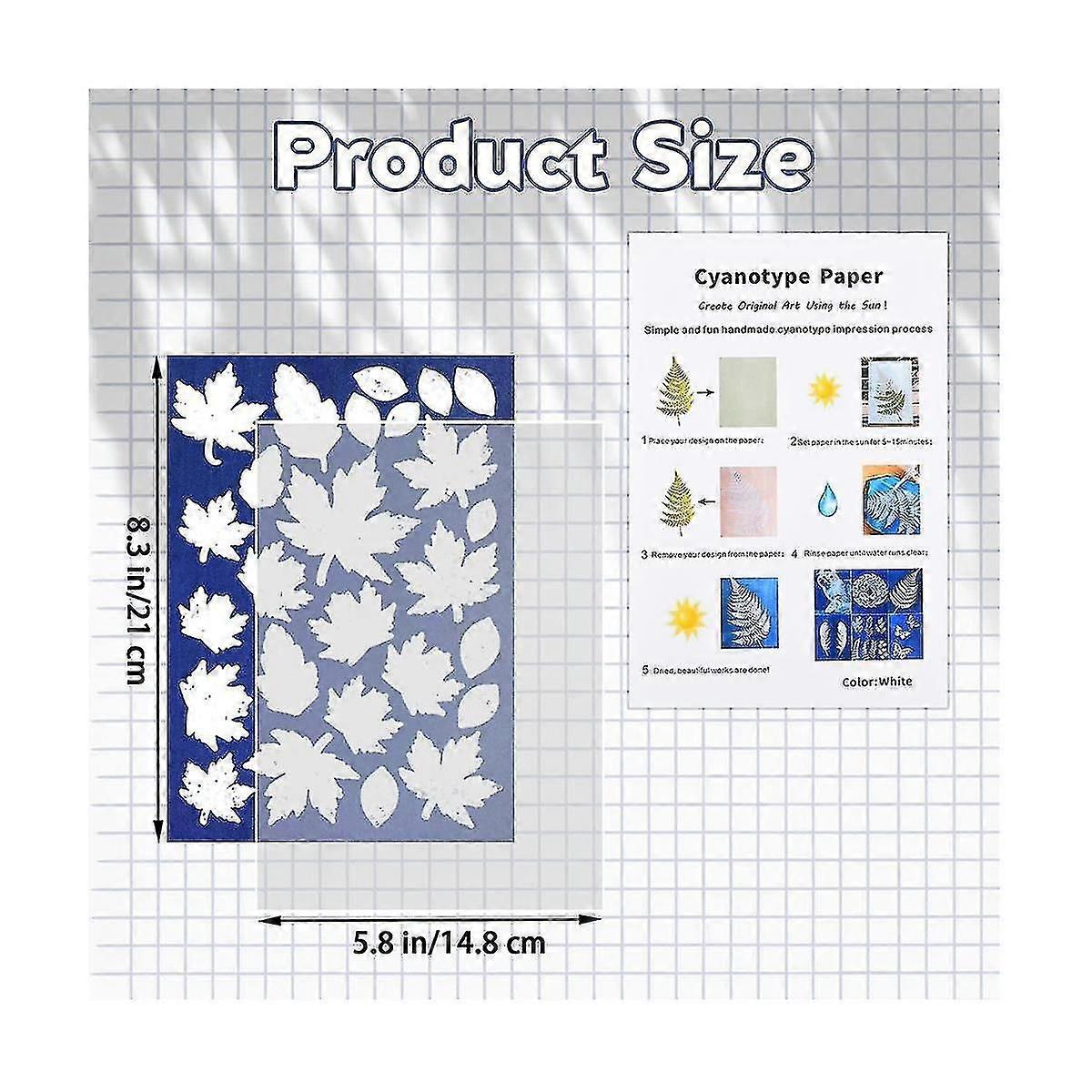 Sun Print Kit, Cyanotype , 32 Sheets Cyanotype With 2 Sheet Acrylic ...