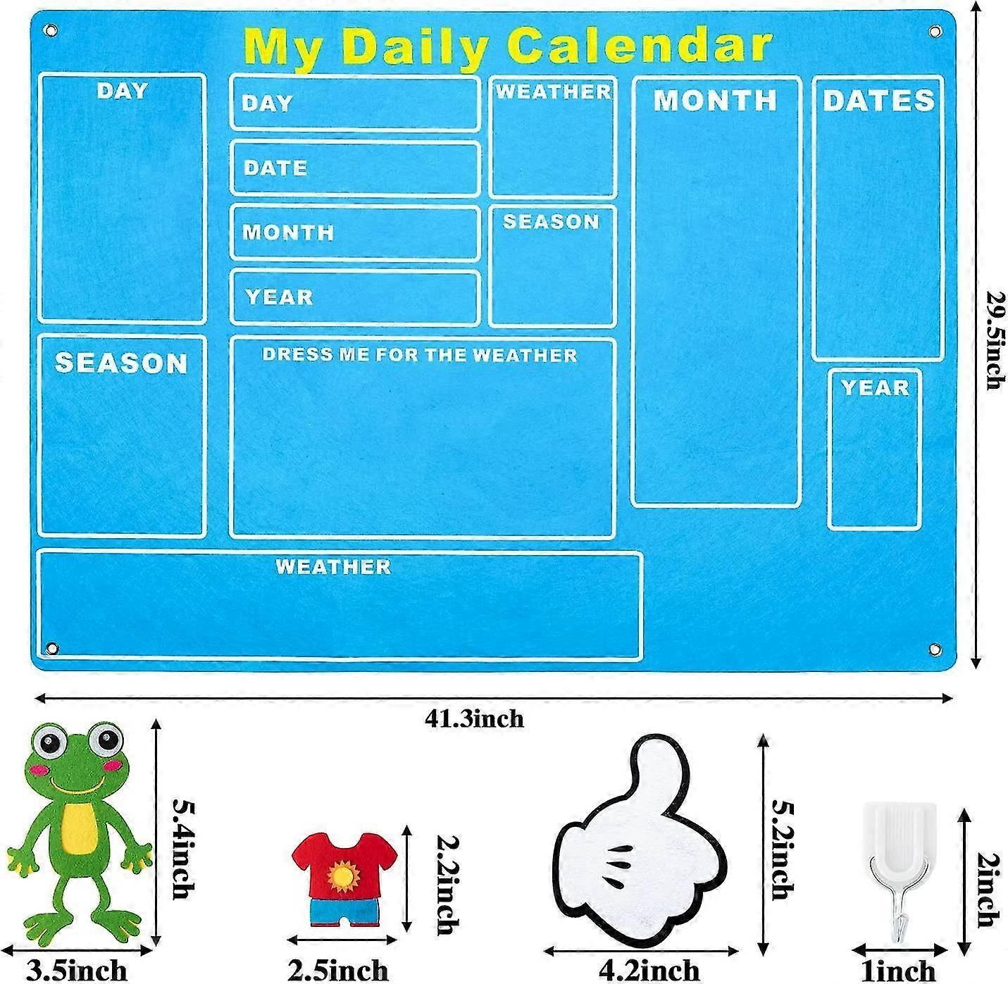 My First Daily Calendar Time Weather Season Chart For Toddlers Early ...