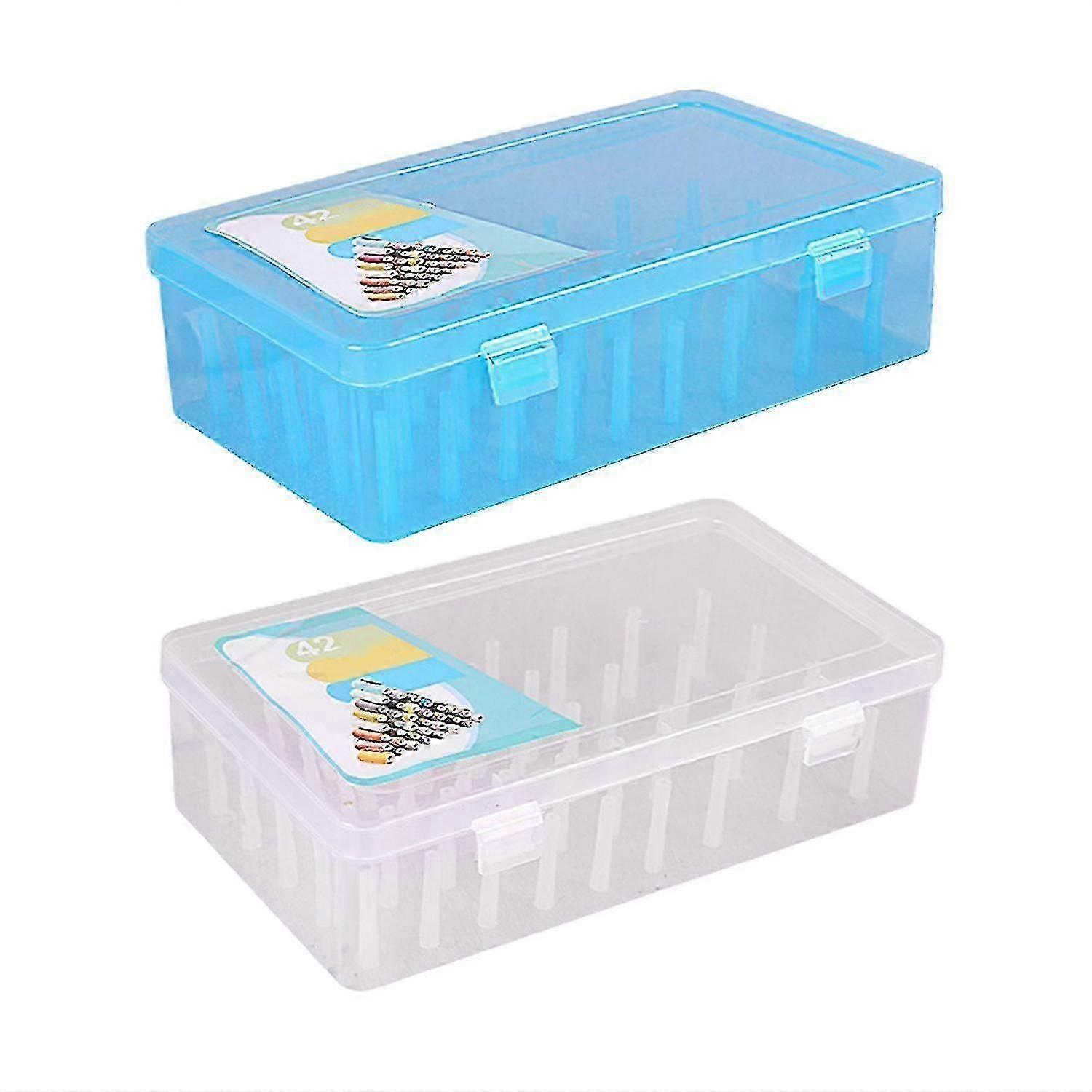 42 Axis Sewing Threads Box Transparent Needle Wire Storage Organizer ...