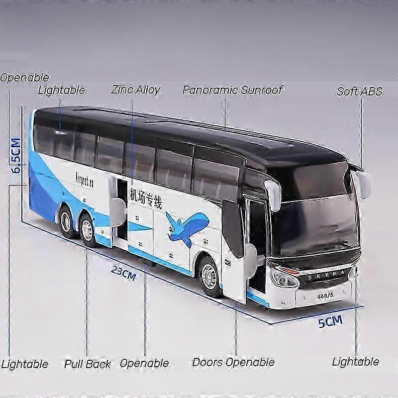 1/50 SETRA Luxury Coach Bus Toy Car Diecast Miniature Model Pull Back ...