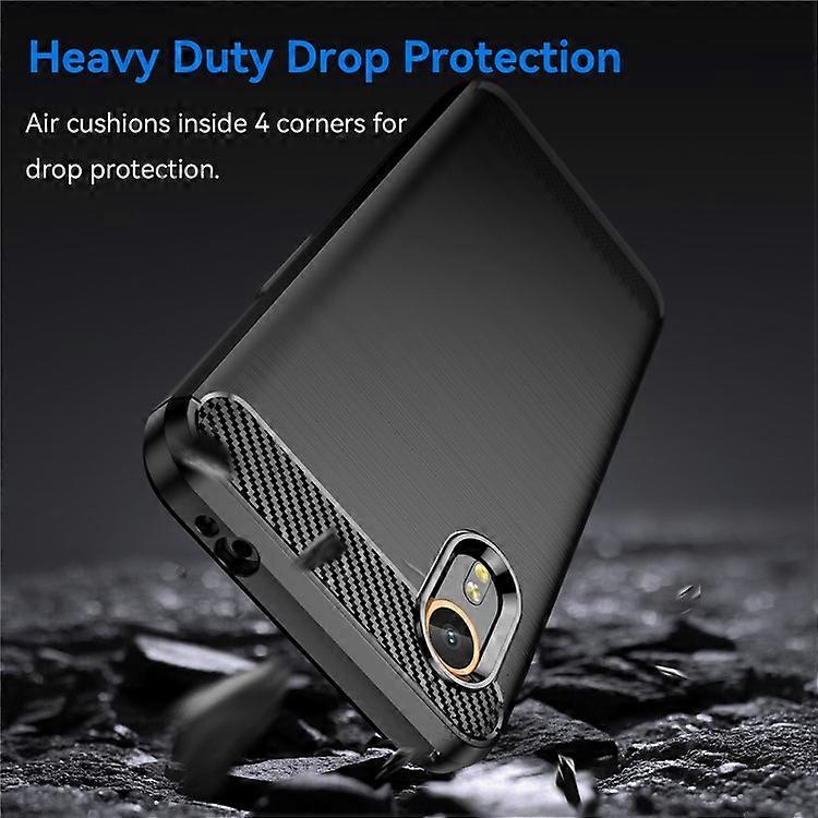 Compatible For Samsung Galaxy Xcover 7 TPU Case Carbon Fiber Texture ...