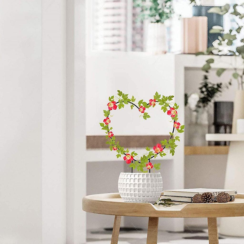 Metal Iron Round Heart Shaped Garden Plant Support Stake Stand for DIY ...