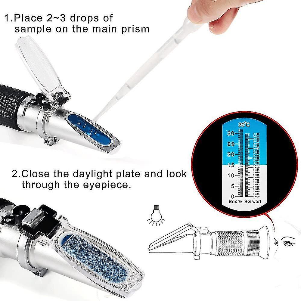 Beer Wort Refractometer,brix/specific Refractometer For Beer Brewing ...