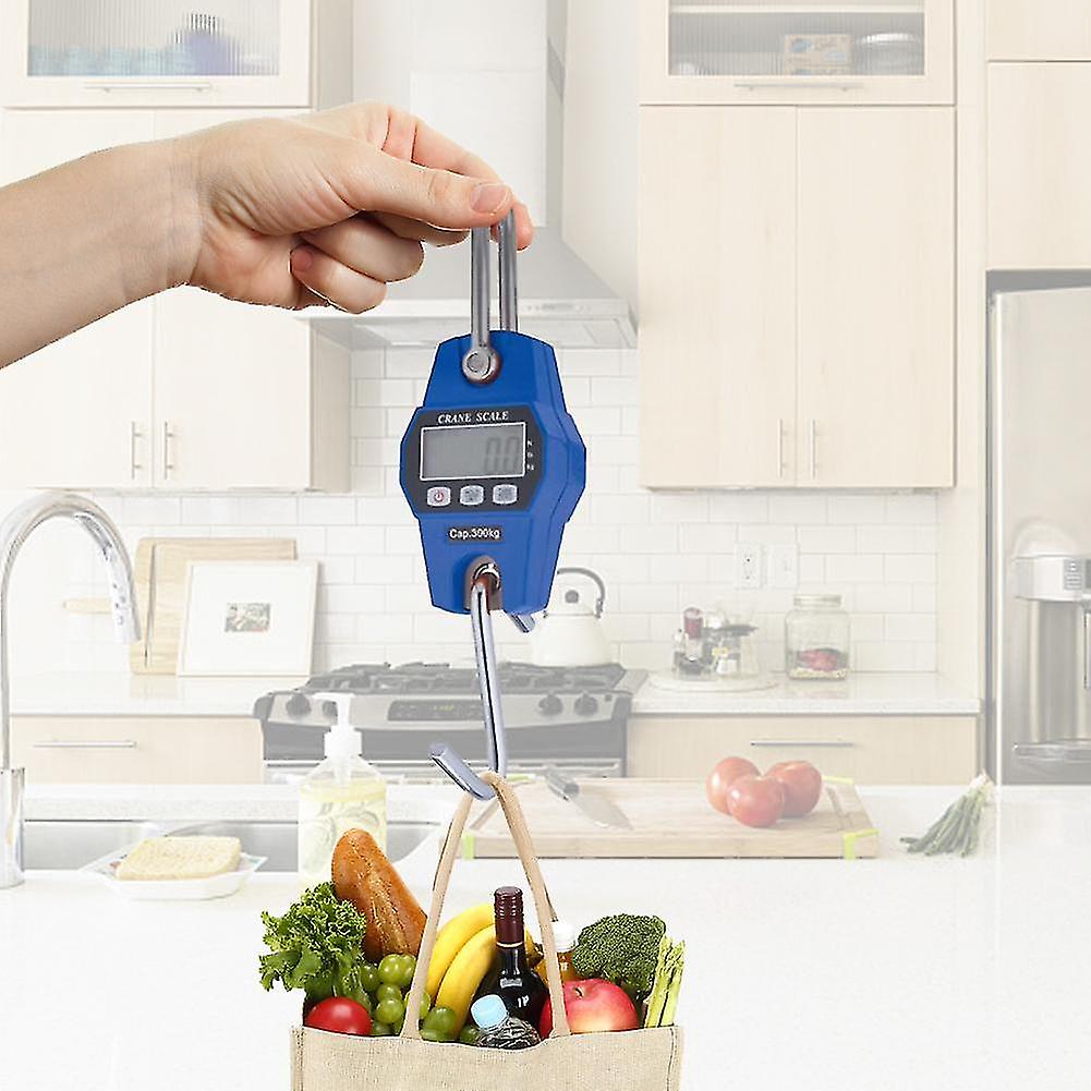 Crane Scale 300kg/660lbs Industrial Hook Hanging Weight Digital Lcd Dis ...