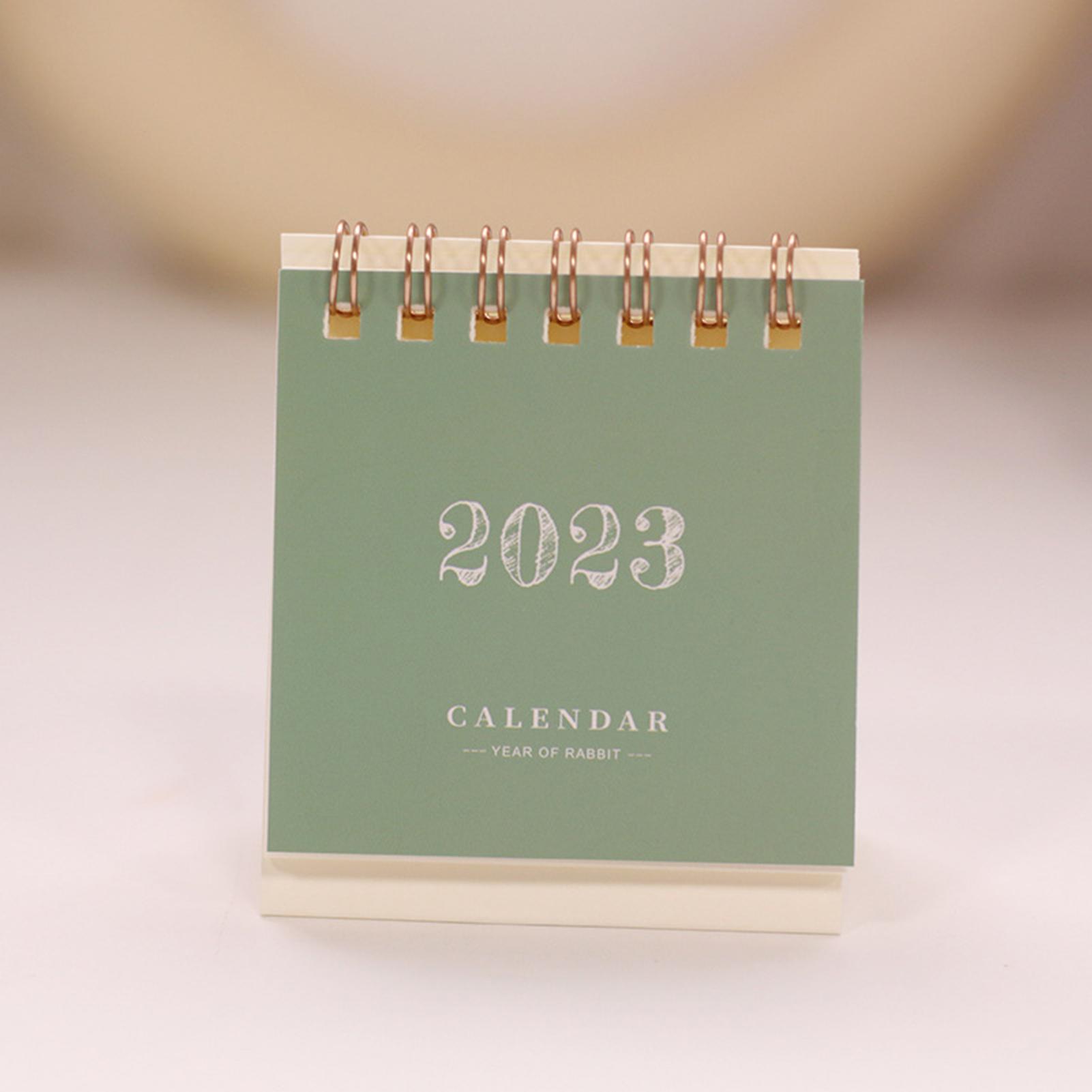 Desk Calendar Smooth Page Turning Portable Decorative Convenient Easy ...
