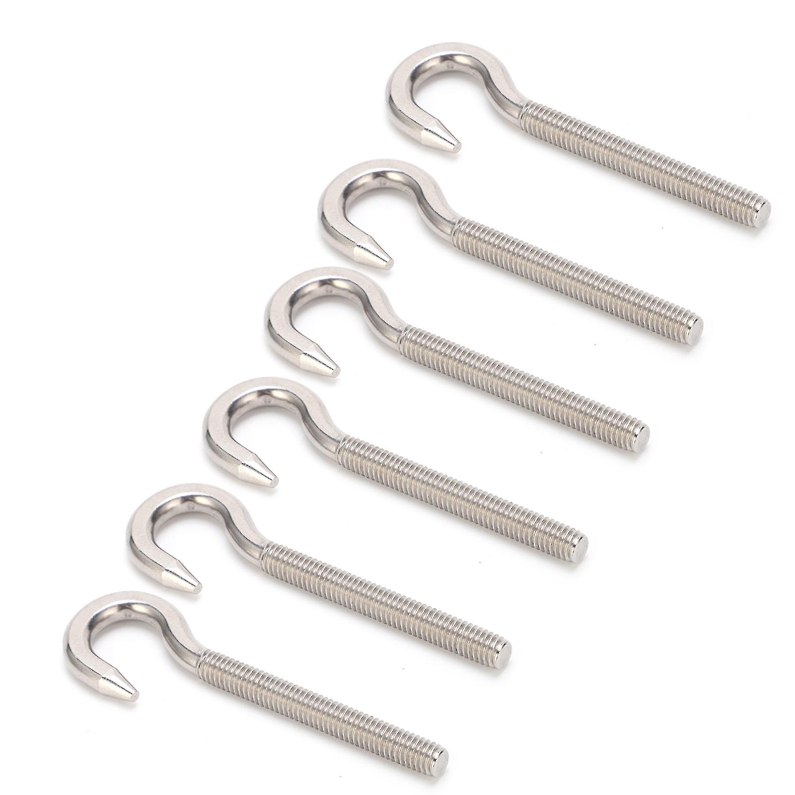 Eye Screw 10Pcs 304 Stainless Steel Open Bolt Hook Threaded Screws ...